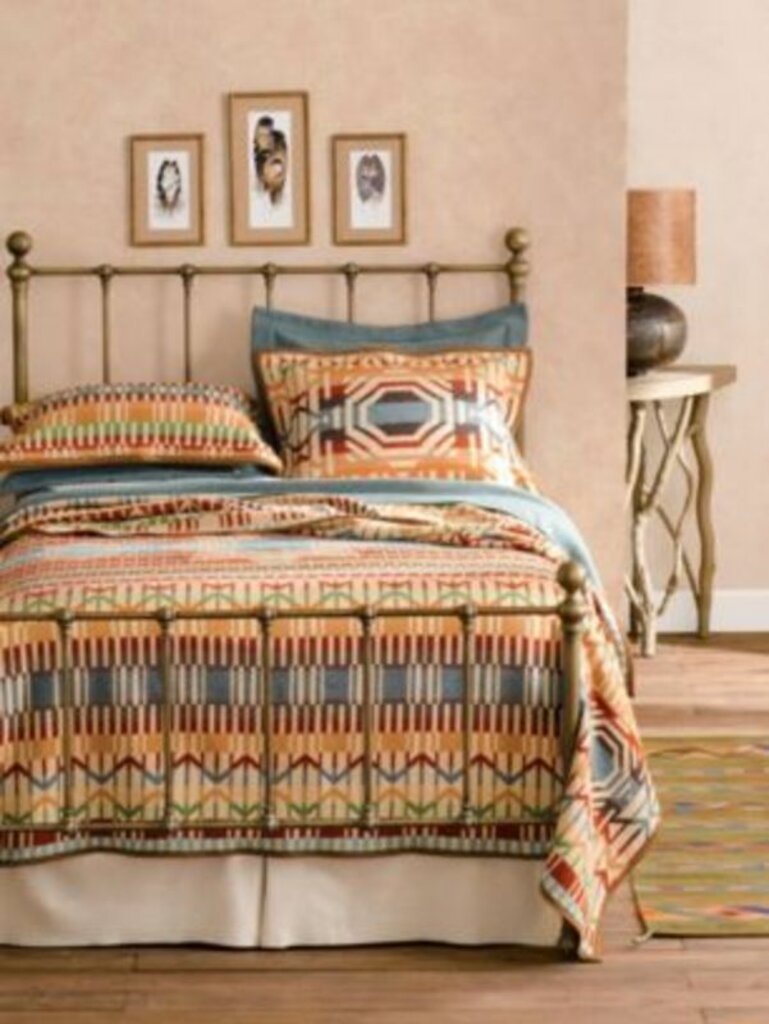 Pendleton Blanket Quill Basket