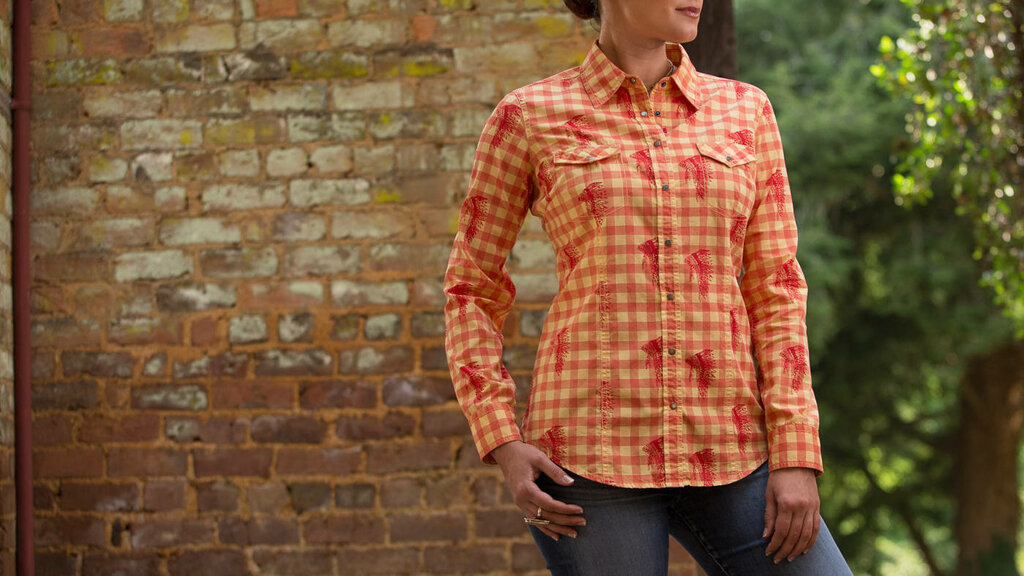 Barn Fly Headdress Plaid Shirt