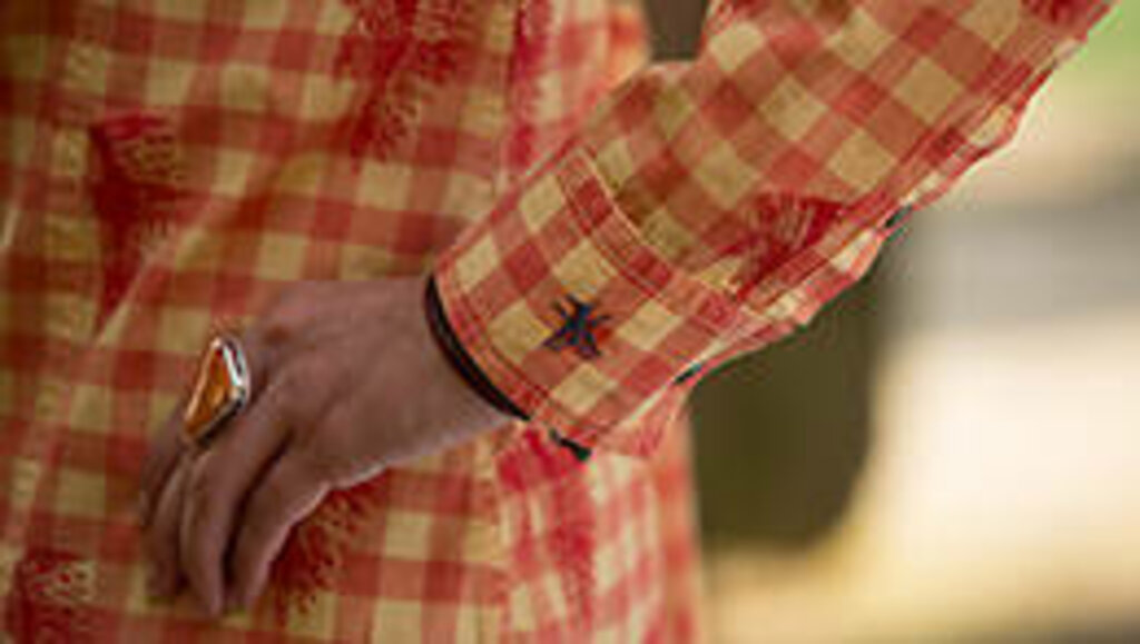 Barn Fly Headdress Plaid Shirt