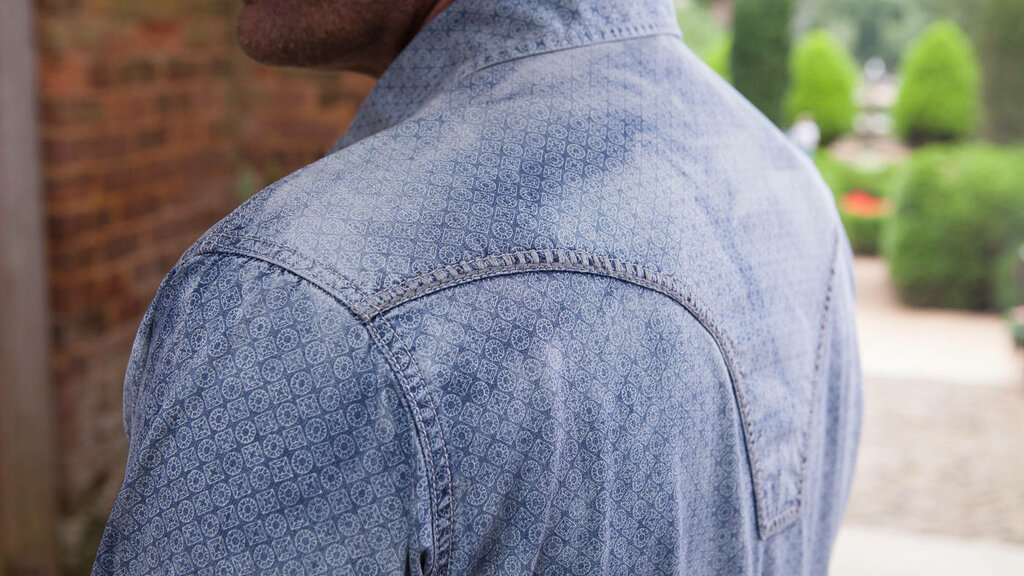 Ryan Michael Discharge Printed Denim